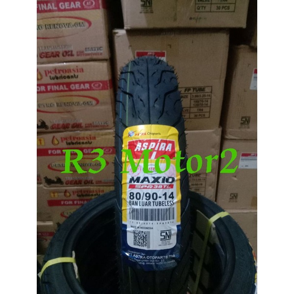 Jual BAN TUBELESS ASPIRA 80/90-14 MAXIO SPR38 / SPR 38 kembang HONDA gratis pentil | Shopee ...