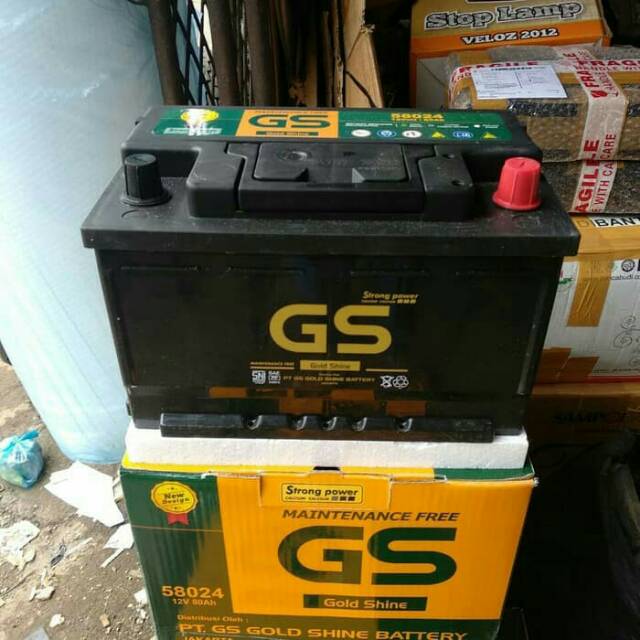Jual Aki Accu MF Kering 580-24 12V 80AH 80Amper GS Goldshine Indonesia ...
