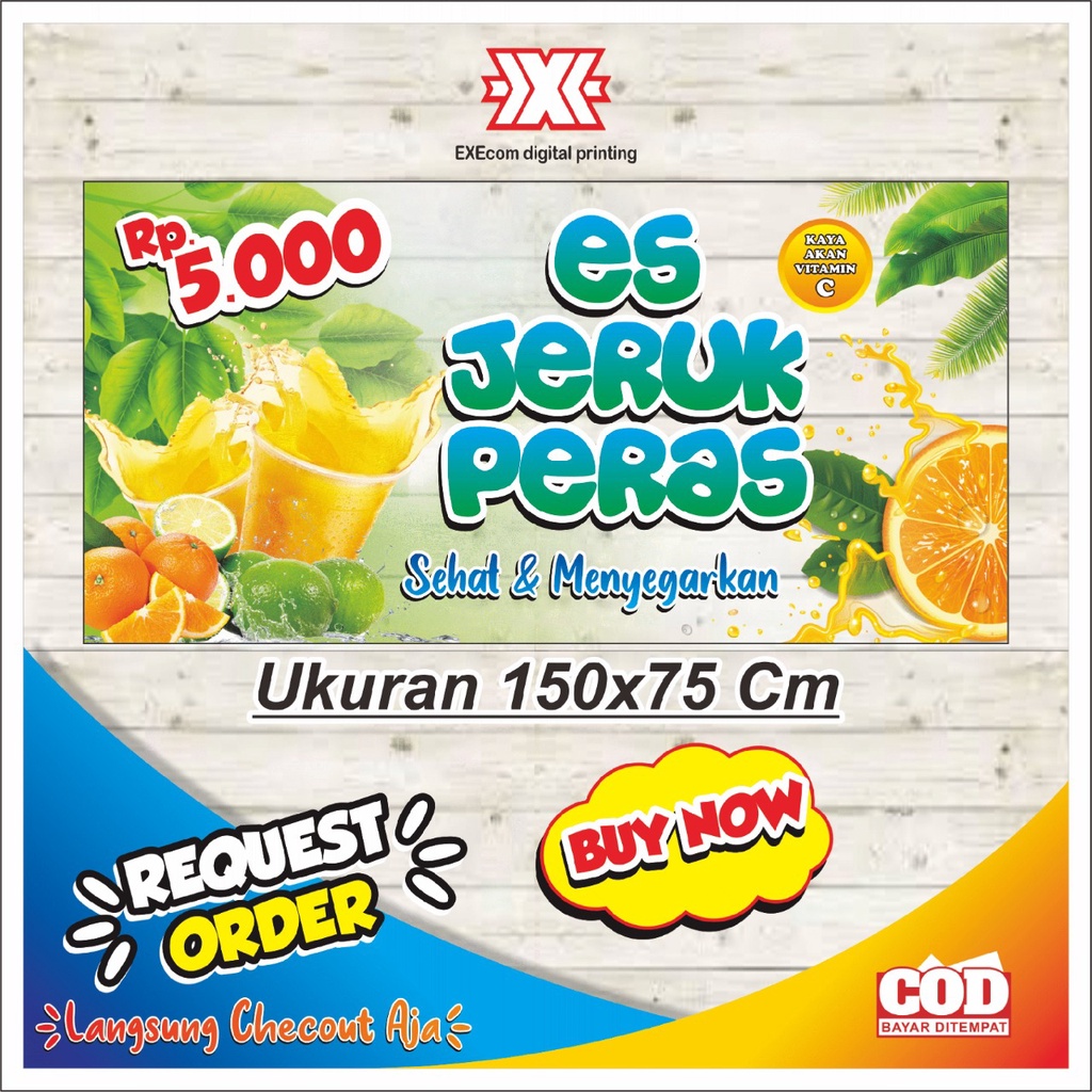 Jual SPANDUK, BANNER ES JERUK PERAS SEGAR SPANDUK BANNER CUSTOM ...
