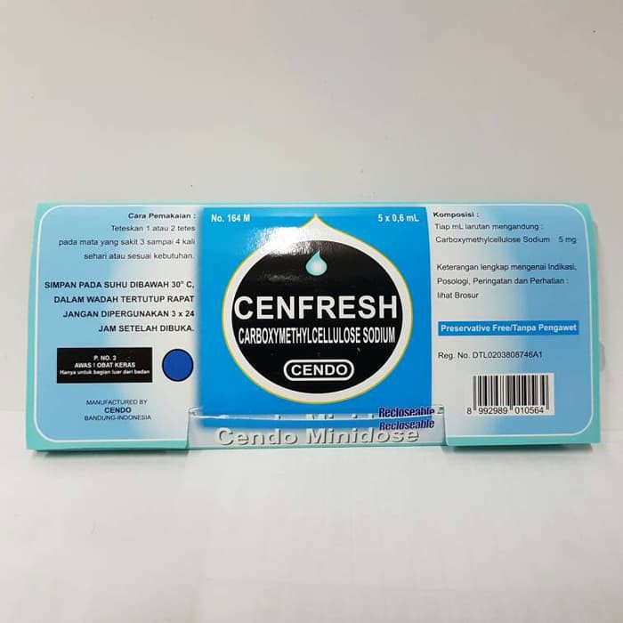 Jual Cendo Cenfresh Minidose Tetes Mata 5 x 0.6 ml (ED 11/2024 ...