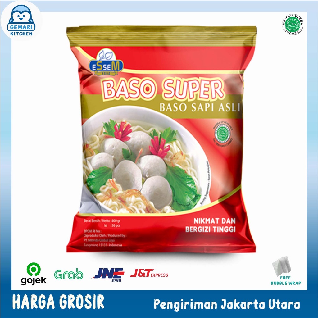 Jual ESSEM BAKSO SAPI MERAH SUPER 50 BUTIR 700 GRAM | Shopee Indonesia