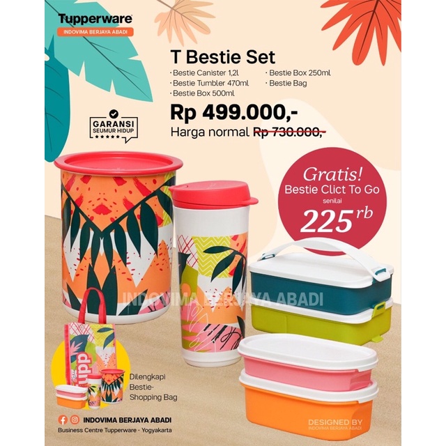 Jual bestie set tupperware toples botol rantang tupperware | Shopee ...