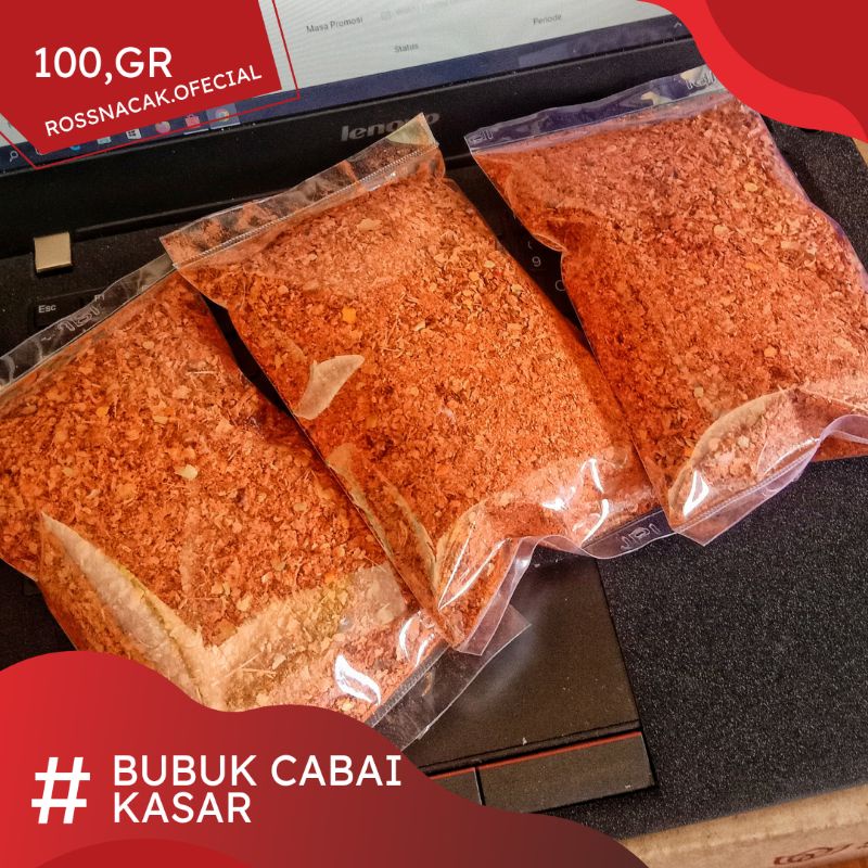 Jual cabai bubuk kasar pedas 100gr | Shopee Indonesia