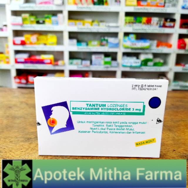 Jual Tantum Lozenges 2Strip Isi 12Tablet Hisap OBAT RADANG TENGGOROKAN ...