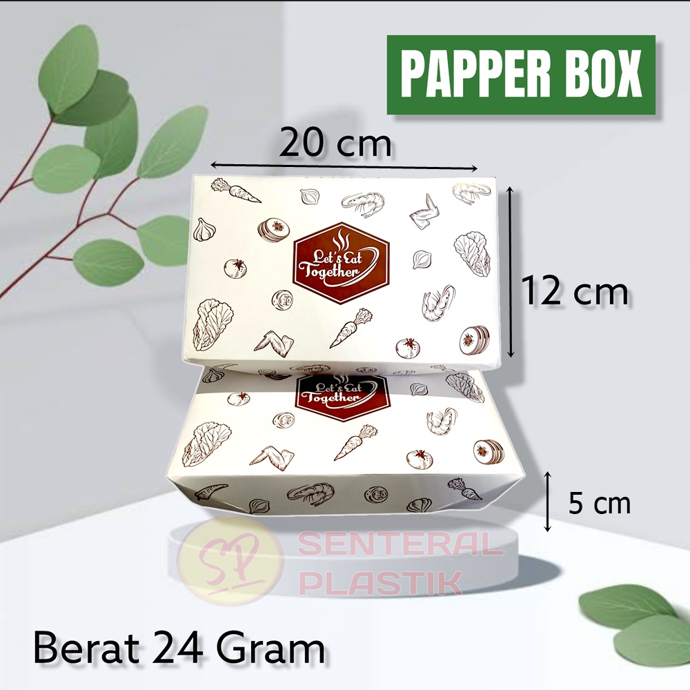 Jual Paper Box Motif Ukuran L / Lunch Box Kertas | Shopee Indonesia