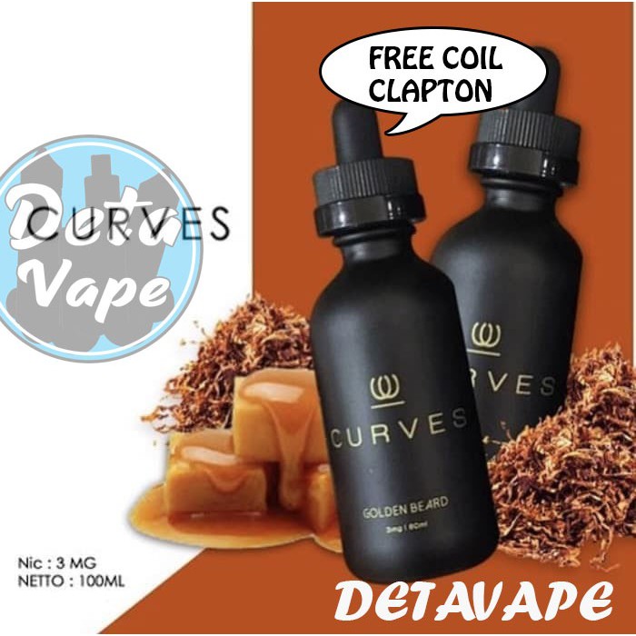 Jual LIQUID VAPE 60ML CURVES Golden Beard LIMITED EDITION JRX 3MG 6MG ...
