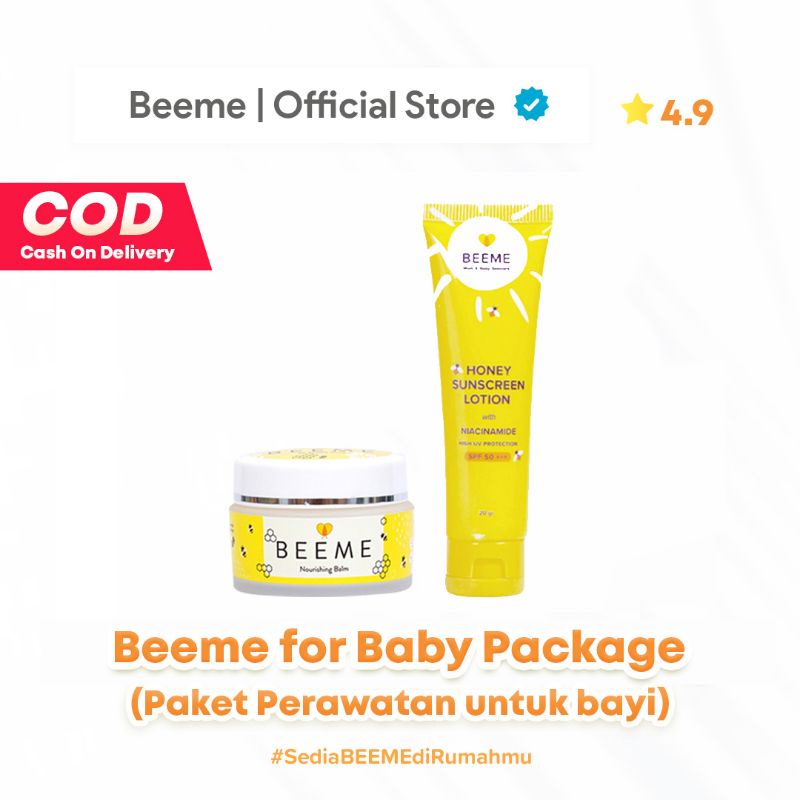 Jual Paket Beeme Nourishing Balm + Beeme Honey Sunscreen Lotion SPF 50 ...