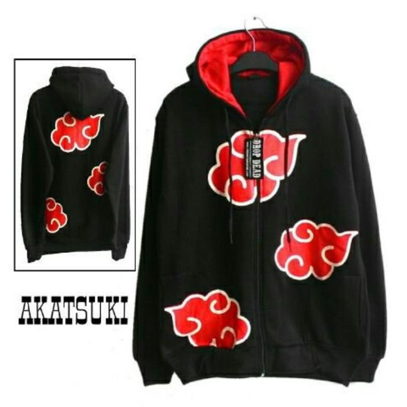 Jual Sweater Hoodie Zipper Anime Akatsuki Jaket Hoodie Akatsuki S-XXL ...