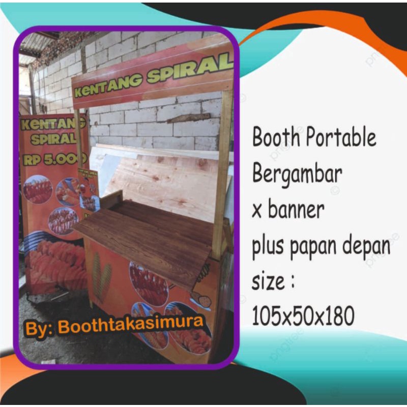 Jual booth portable/meja lipat/event desk/gerobak lipat | Shopee Indonesia