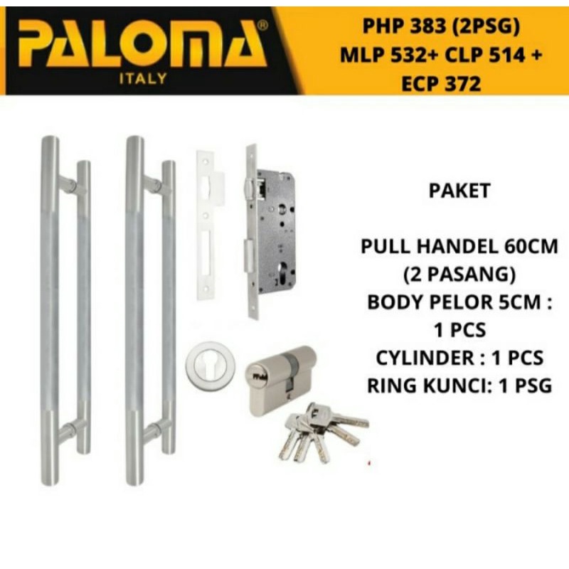 Jual Handle Pintu Set PALOMA PHP 383 Stainless Sus304 60cm Tarikan ... Jual Handle Pintu Set PALOMA PHP 383 Stainless Sus304 60cm Tarikan ...
