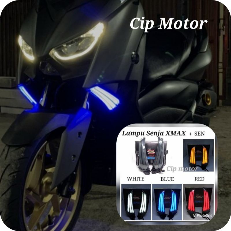 Jual Sen Xmax Led Mika Smoke senja sein Xmax Merah biru putih | Shopee ...