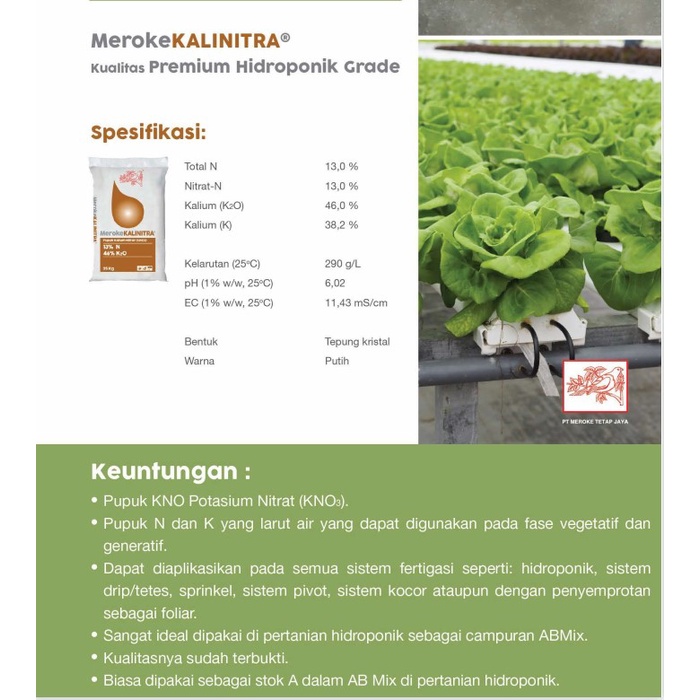 Jual PUPUK MEROKE KALINITRA 1 KG KEMASAN PABRIK KALIUM NITRAT KNO3 ...