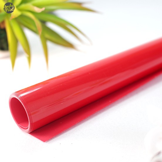 Jual Polyflex PVC Asli Korea Warna Merah Red (0,5meter X 1meter ...