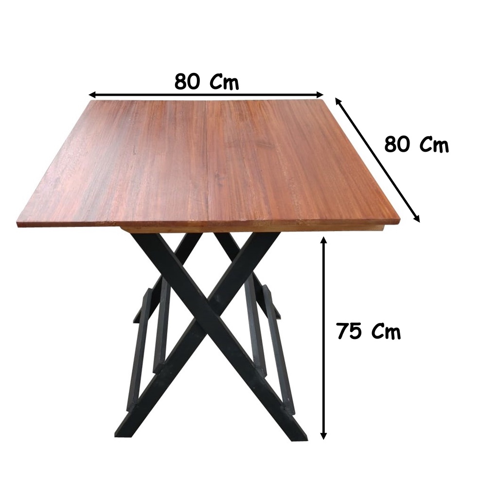 Jual Meja Lipat 80x80 Tinggi 75 - Full Solid | Shopee Indonesia
