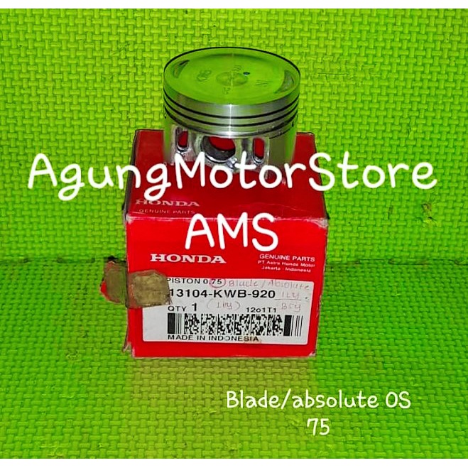 Jual PISTON SEHER HONDA BLADE/ABSOLUTE REVO OVERSIZE STD-25-75-100 ORI ...
