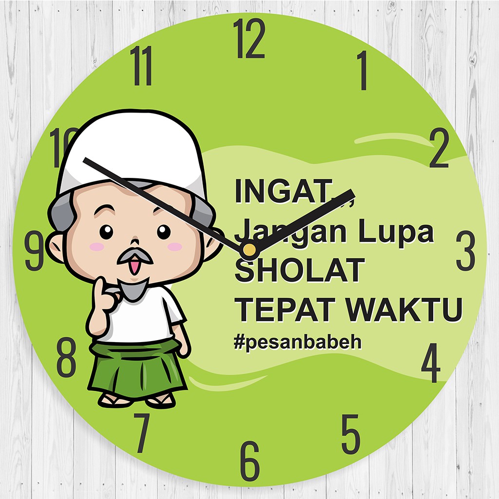 Jual Jam Dinding Kayu Anak Pengingat Jangan Lupa Shalat Tepat Waktu Desain Unik - SLT003 ...