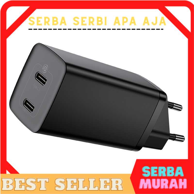 Jual Baseus GaN2 Lite Charger PD QC 2 Port USB Type C 65W - CCGAN2L-E01 | Shopee Indonesia