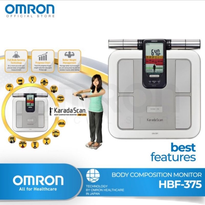 Jual Timbangan Digital Omron HBF-375 / Body Fat Monitor Omron / Omron ...