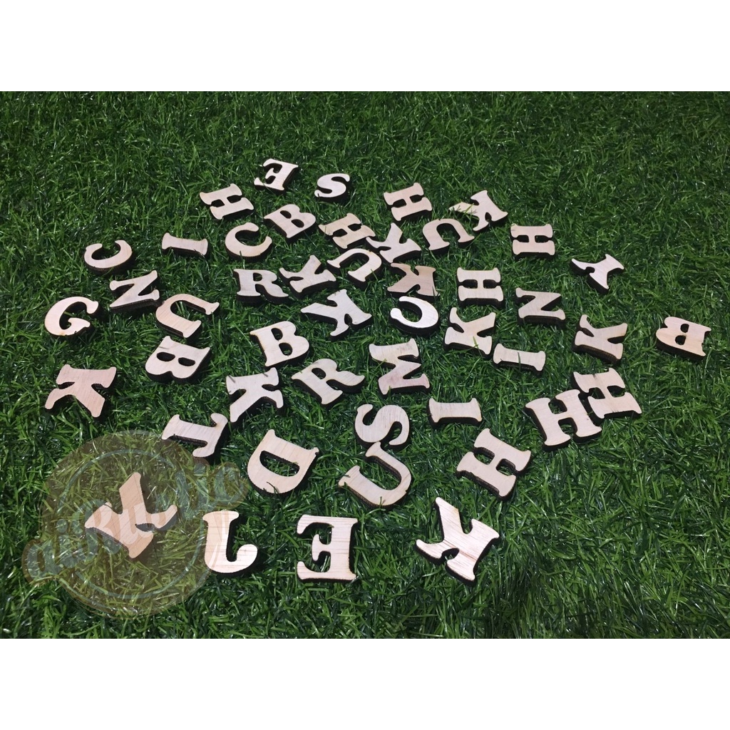 Jual Huruf Kayu 2cm / Huruf Monotype BISA CUSTOM FONT | Shopee Indonesia