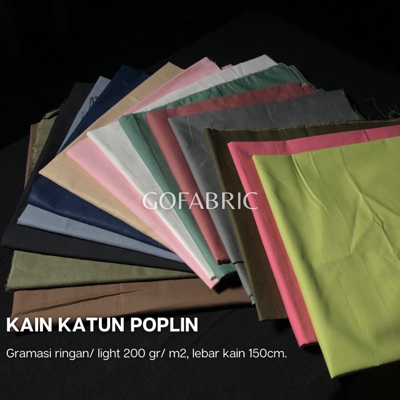 Jual Kain Katun Poplin Garment Kualitas Premium 0,5 meter | Shopee ...