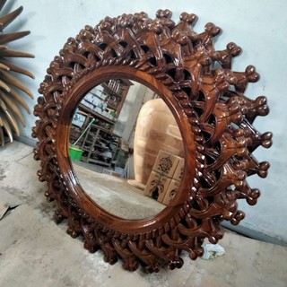 Jual CERMIN KAYU CERMIN MINIMALIS CERMIN AESTHETIC CERMIN UNIK CERMIN ...