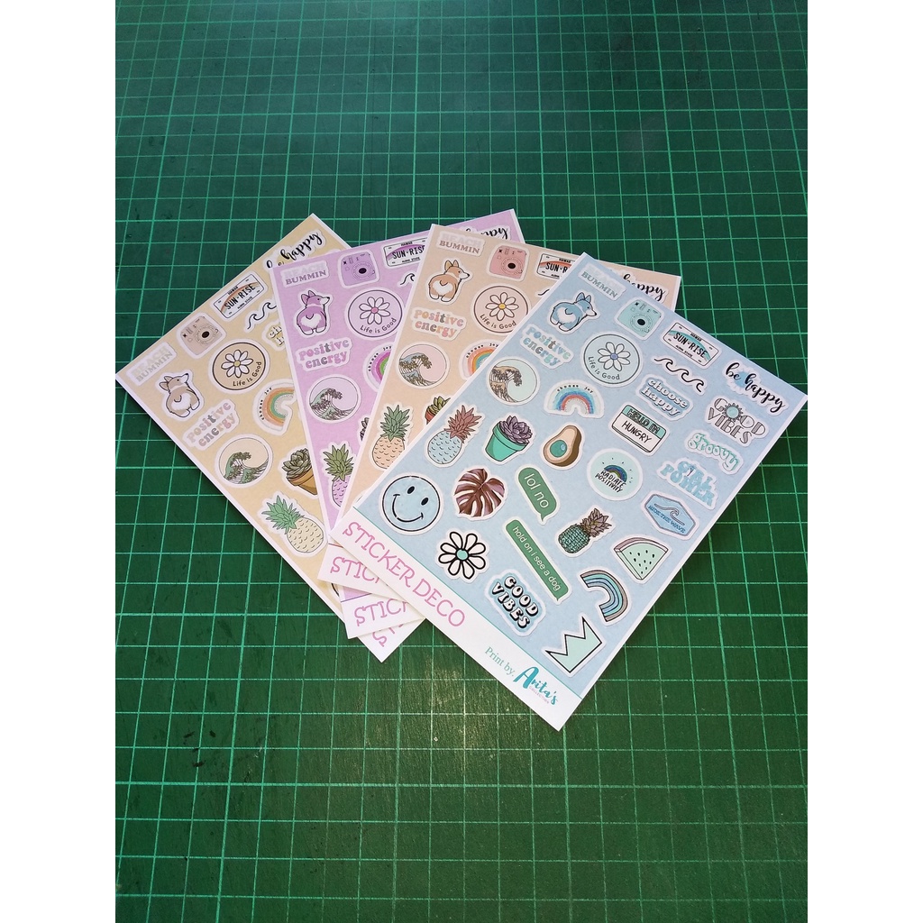 Jual [Part 4] STICKER AESTHETIC (NO CUTTING / LEMBARAN) | STICKER ...