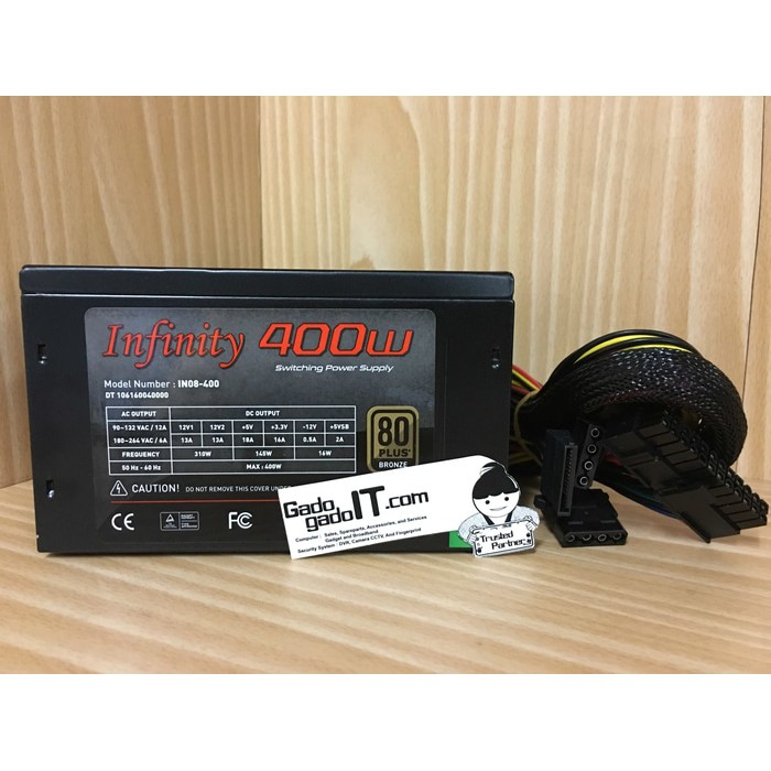 Jual Power Supply Unit/PSU INFINITY Striker Power 400 Watt IN08-400 ...