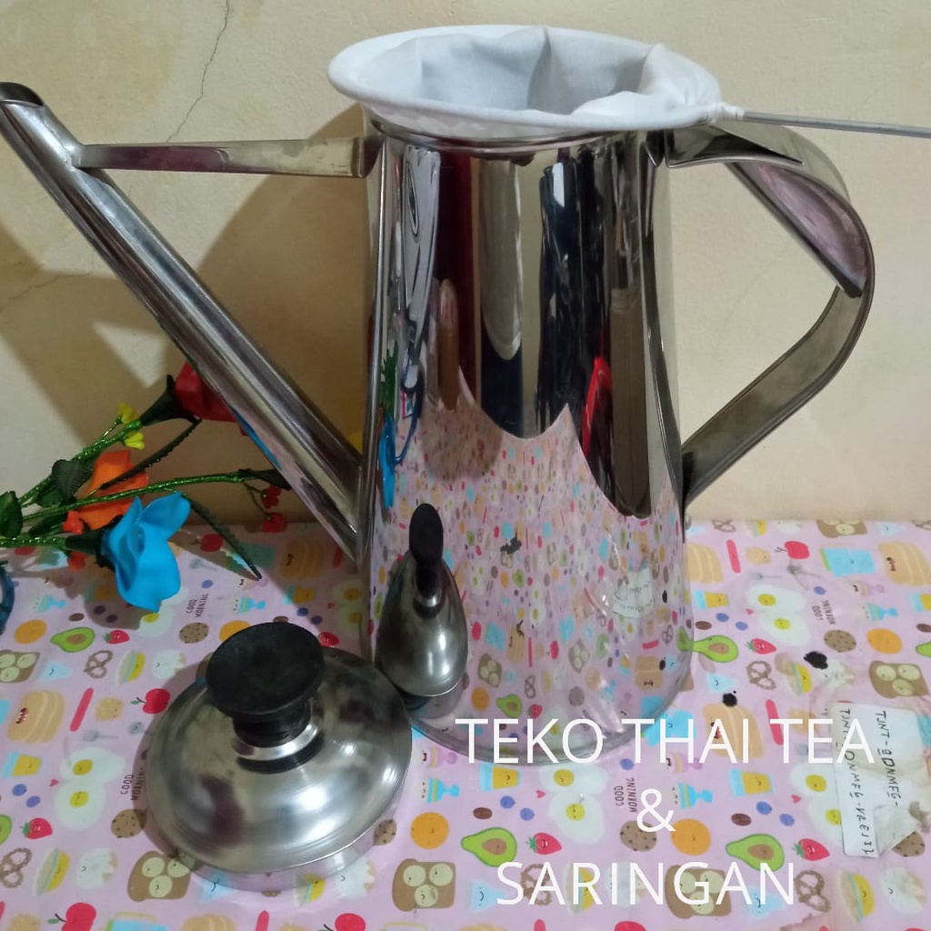 Jual TEKO TAI TEA PAKET TEKO DAN SARINGAN TEH UKURAN 24CM KAPASITAS 2LITER | Shopee Indonesia