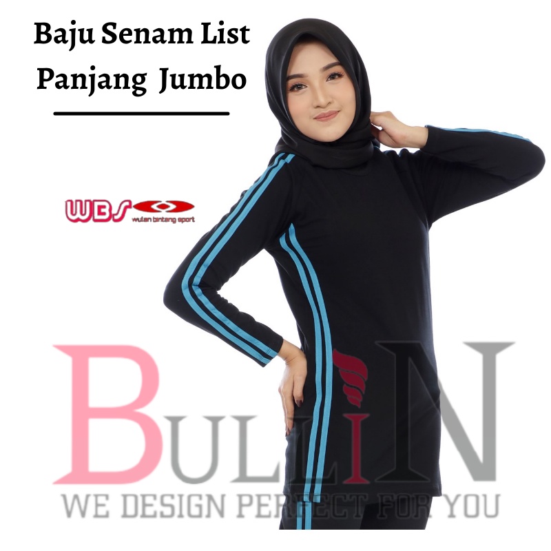 Jual Baju senam panjang jumbo/ baju olahraga jumbo wanita | Shopee ...
