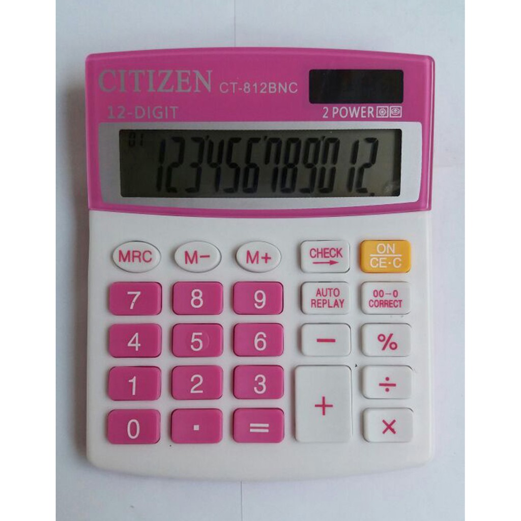 Jual KALKULATOR CITIZEN CT 812 BNC / KALKULATOR 12 DIGIT / WARNA RANDOM ...