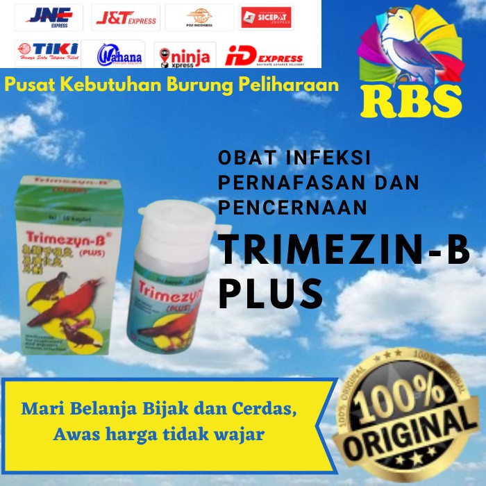 Jual Trimezyn B Plus Obat Infeksi Pencernaan dan Pernafasan Burung isi ...