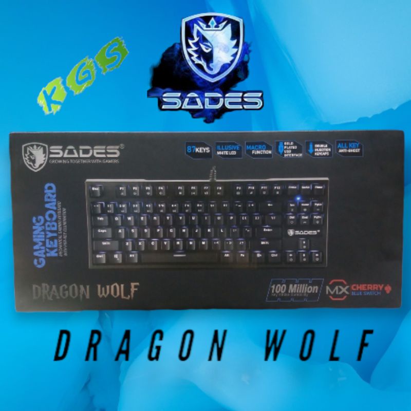 Jual Sades DRAGON WOLF - RGB Mechanical Gaming Keyboard TKL | Shopee Indonesia