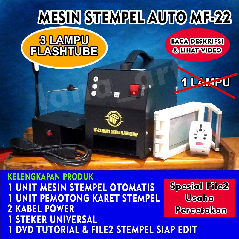 Jual Mesin Stempel Flash Plus TUTORIAL & DESAIN : media LEBAR BIG JUMBO Profesional - 1X Tembak ...
