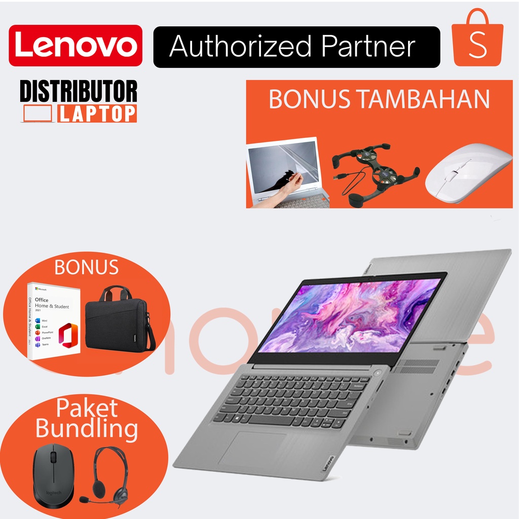 Jual LAPTOP Lenovo Ideapad Slim 3 3i Intel core i3 AMD Ryzen 3 GARANSI RESMI LENOVO INDONESIA ...