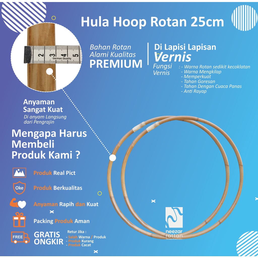 Jual Hula Hoop / hulahoop / hulahop / holahop Rotan 25 cm | Shopee Indonesia