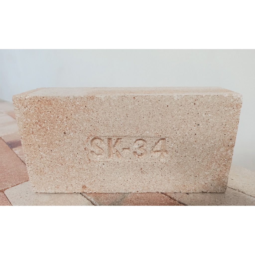 Jual 10 Pcs Bata tahan api (Fire Brick SK-34) Material tahan panas ...