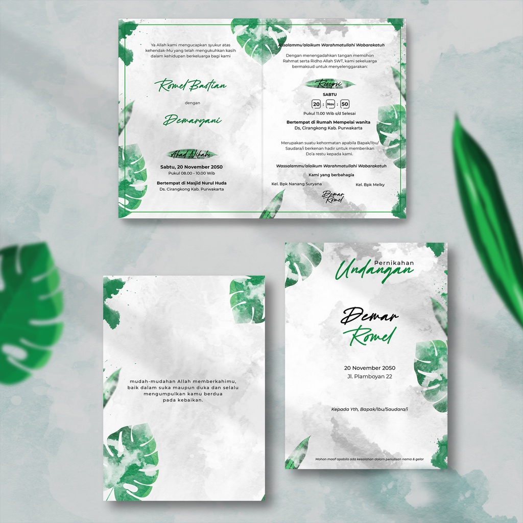 Jual Cetak undangan pernikahan Bahan kertas Jasmine/Undangan kertas BC ...