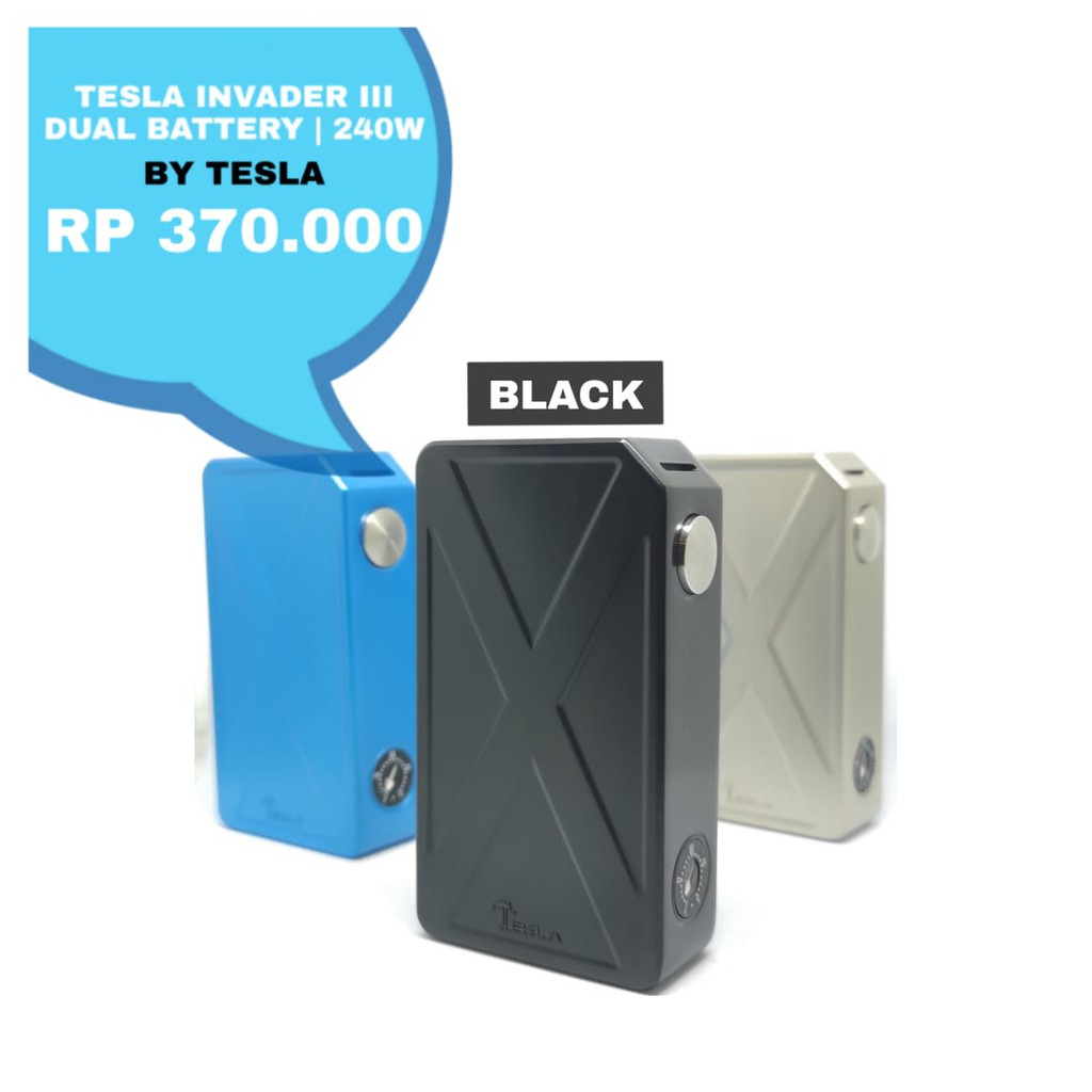 Jual TESLA INVADER III DUAL BATTERY 240W AUTHENTIC MOD BY TESLA ...