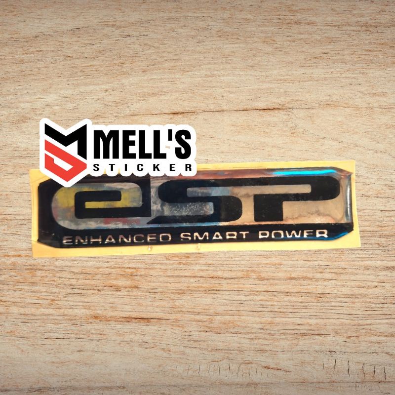 Jual stiker emblem timbul esp hitam silver stiker motor esp stiker esp ...