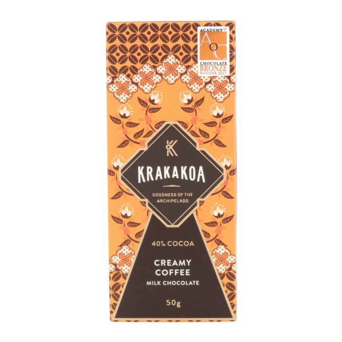 Jual Krakakoa Milk Chocolate Bar - Creamy Coffee 50Gr Indonesia|Shopee ...