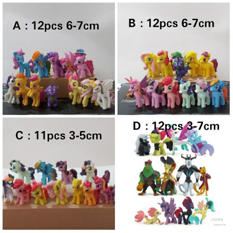 Jual figure set little PONY kuda poni miniatur pajangan topper kue ...