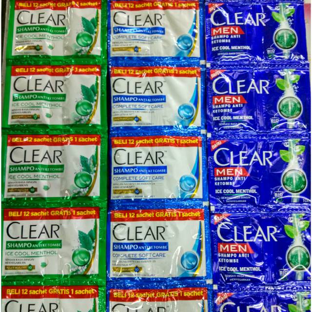 Jual Clear Shampoo sachet 10ml X 12 pcs. Indonesia|Shopee Indonesia