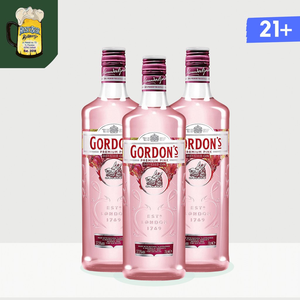 Jual Gordon Pink Premium Gin 37.5% 750 ml - Gordon's Gin Tonic | Shopee ...