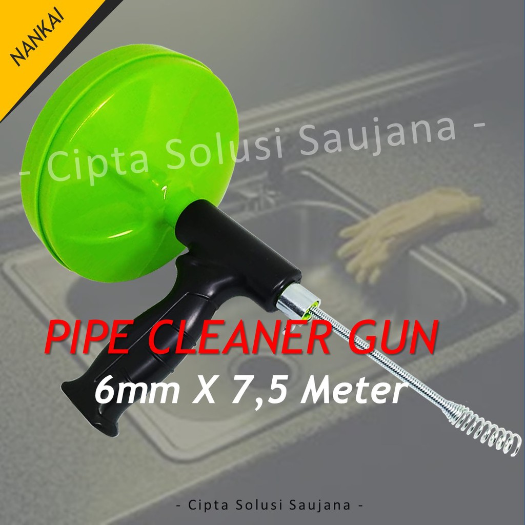 Jual 7.5 M PIPE CLEANER ALAT PEMBERSIH SALURAN PIPA AIR WC WASTAFEL MAMPET TERSUMBAT BUNTU KAWAT ...
