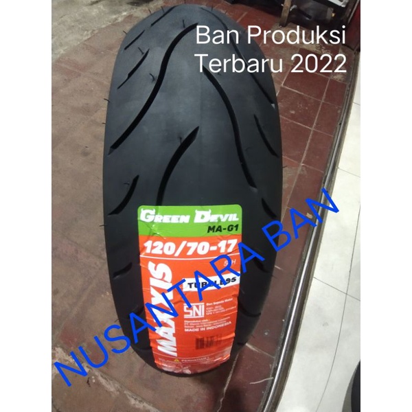 Jual Ban Maxxis Ring 17 Green Devil 120 70-17 MAG1 Tubles | Shopee ...