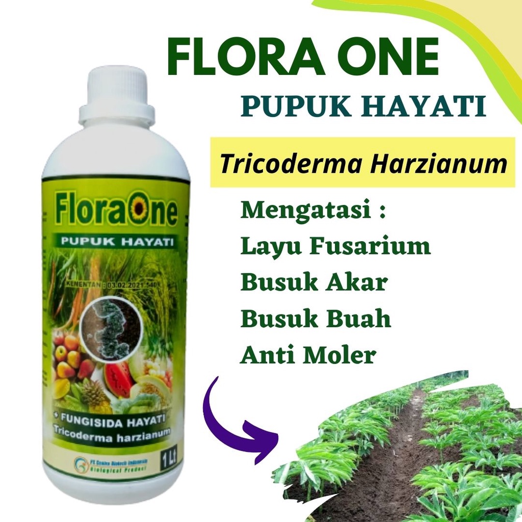 Jual Pupuk Hayati Cair 1 Liter Cegah Busuk Akar Pangkal Batang dan Buah / FLORA ONE Fungisida ...