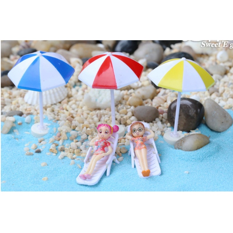 Jual miniatur orang di pantai, kursi, payung,jangkar, pelampung pantai ...