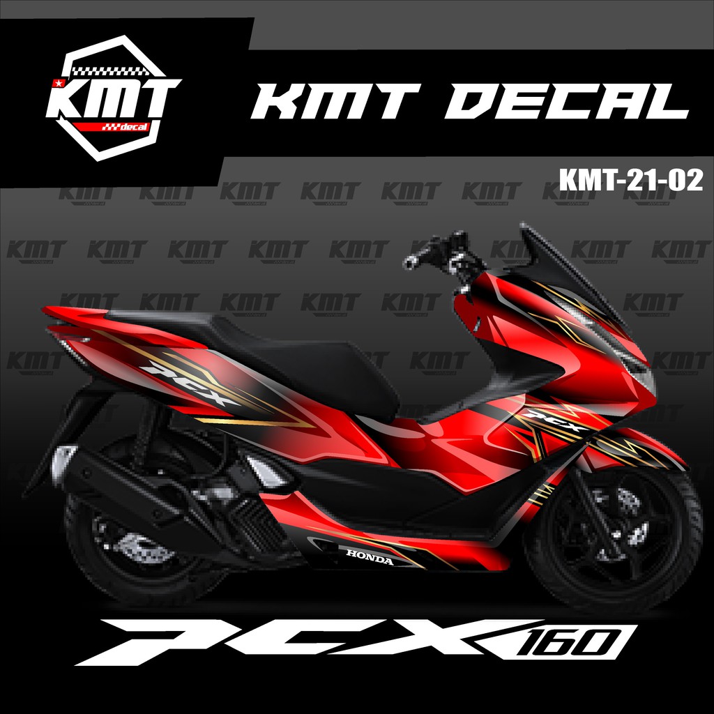Decal Sticker Honda PCX 160 2021 Fullbody - Dekal PCX160 New Desain KMT ...