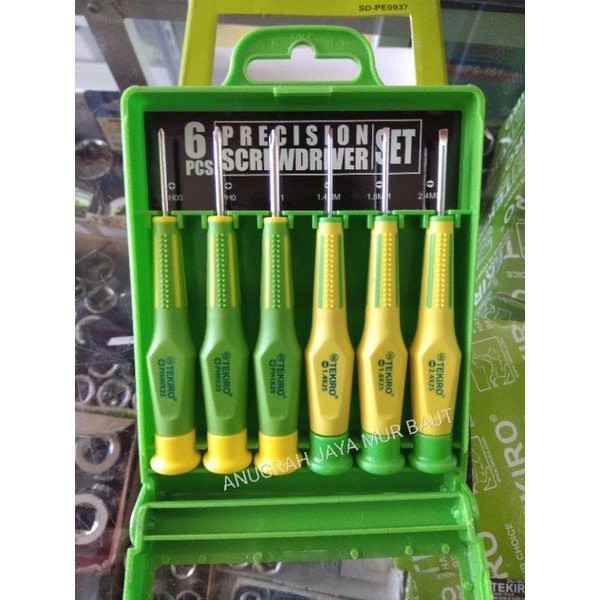 Jual TEKIRO SD-PE0937 INSULATION PRECISION SCREWDRIVER 6 PCS / OBENG ...
