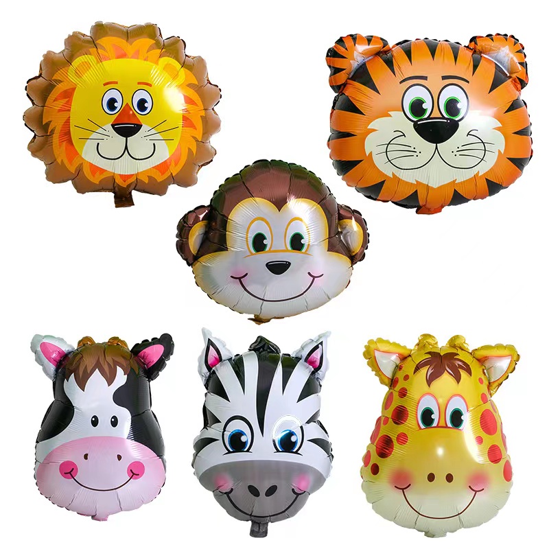 Jual 40cm Balon Foil Animal Head Mini balon hewan mini balon balon ...